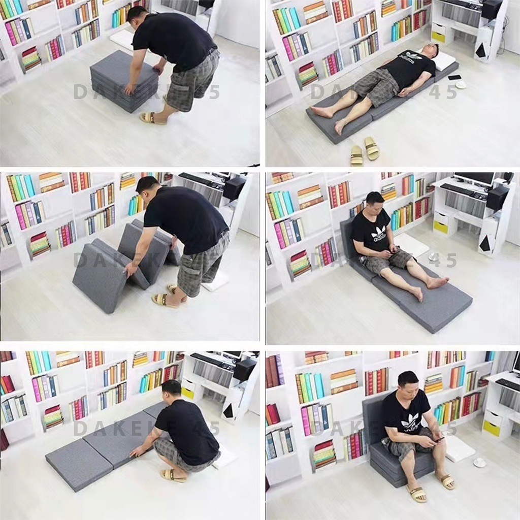 Foam Bedding Foldable Foam 3 FOLDS 4 INCHES 4X42X75 Bedding Mattress ...