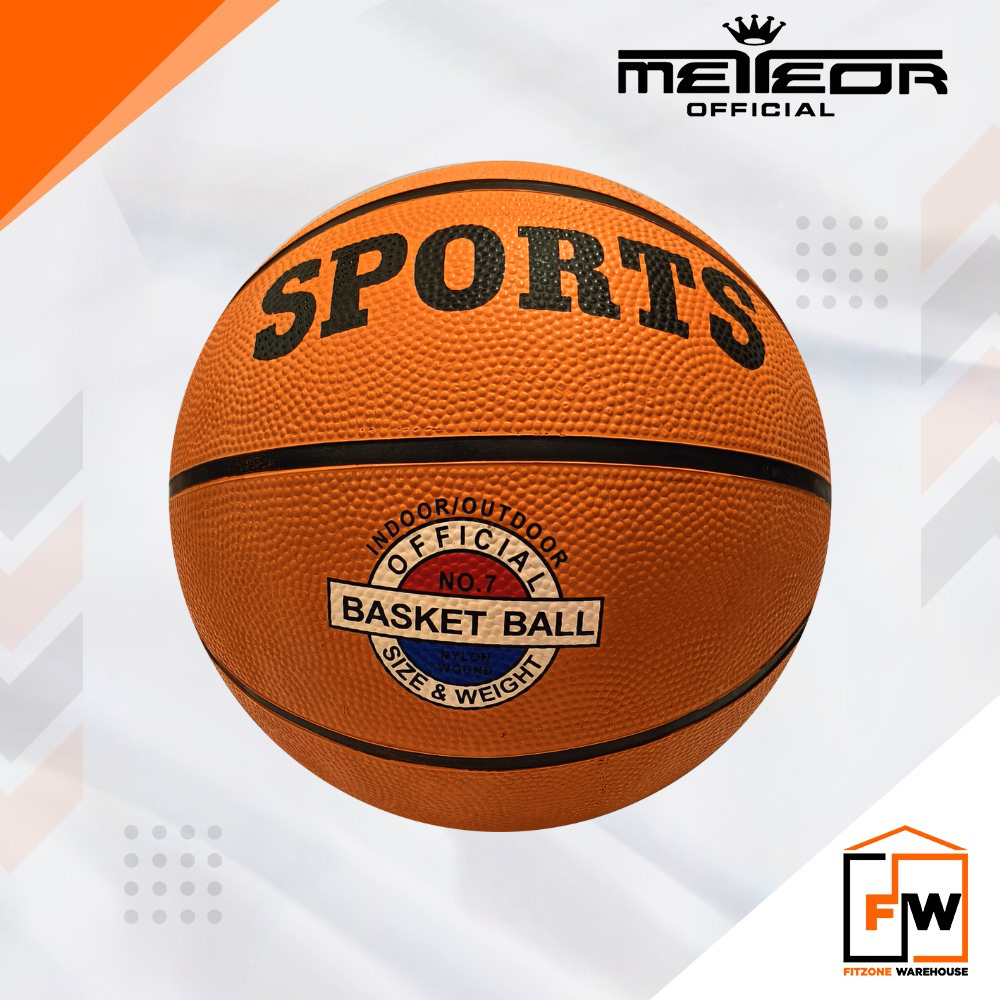 Meteor Official SB7 Sports Basketball Rubber Brown Size 7 | Shopee ...