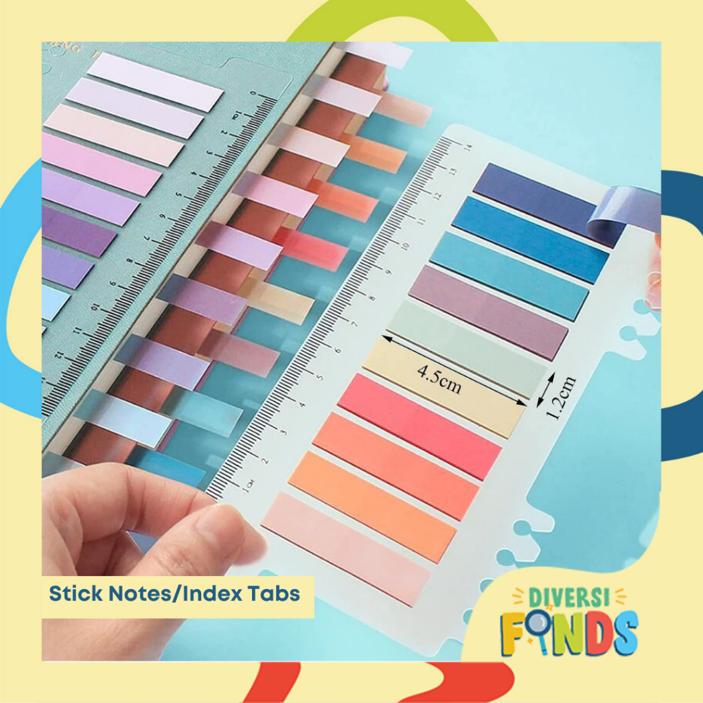 Sticky Notes/Index Tabs Per Set - Assorted Colors - 100 and 200 per pad ...