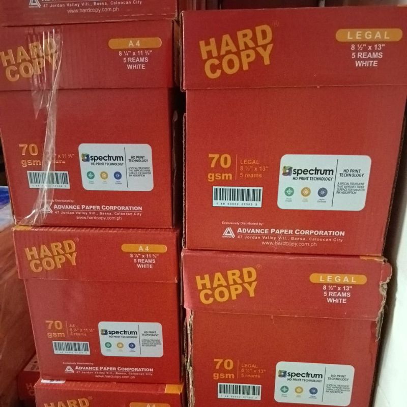 HARDCOPY sold per box 5reams 2box per check out | Shopee Philippines