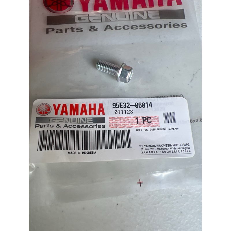 95E32-06014 GENUINE BOLT FLANGE DEEP RECESS AEROX V2 NMAX V2 SOLD PER ...