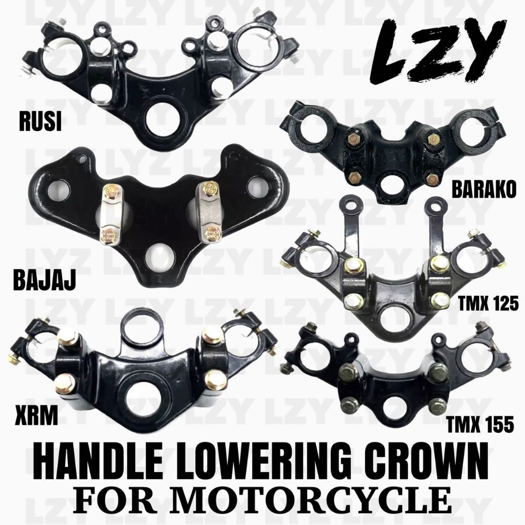 LZY Lowering Handle Bar Butterfly Crown Motorcycle TMX 125/155 RUSI XRM ...