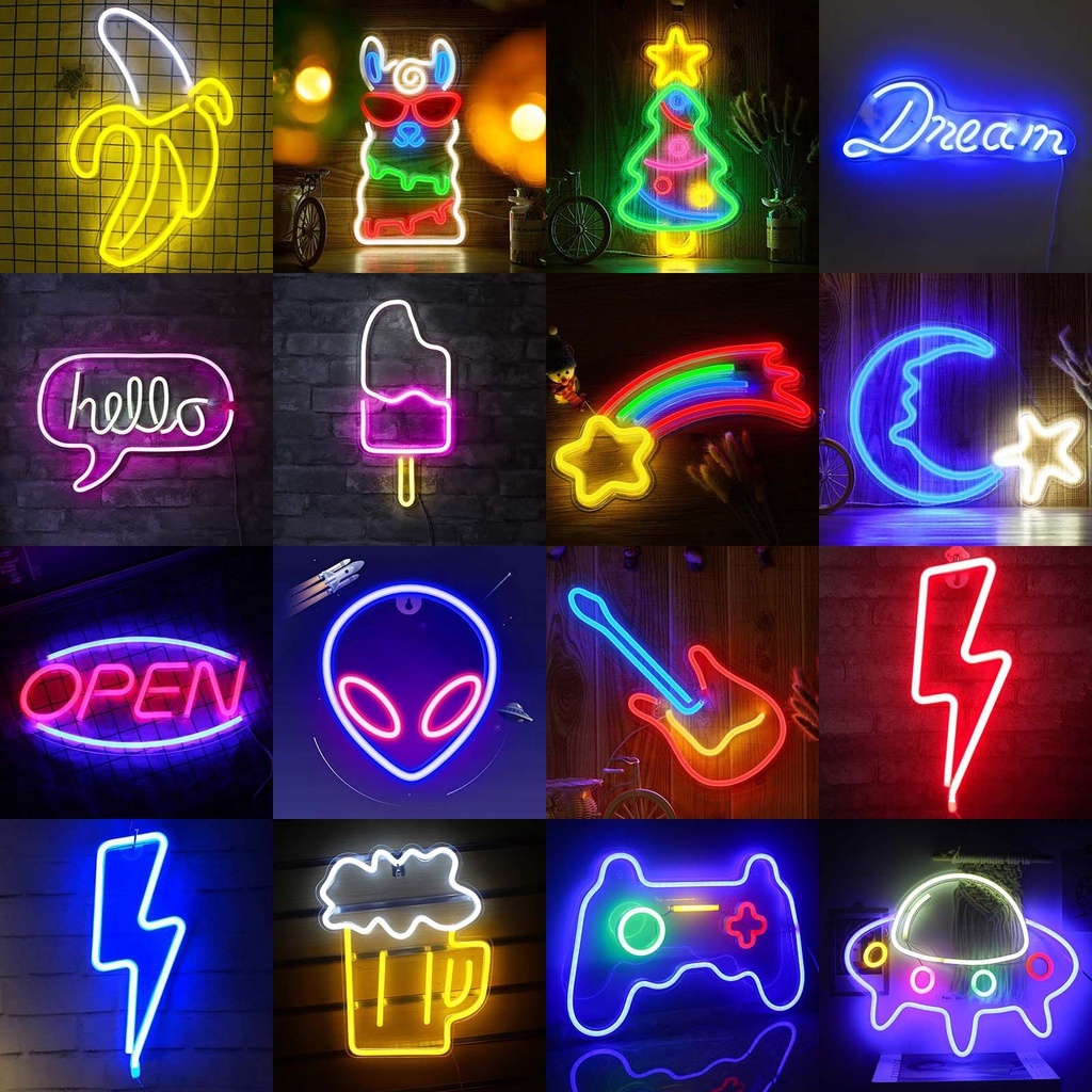 【Ship within 24 Hour】LED Neon Sign Hanging Light Wall Decor, Acrylic ...