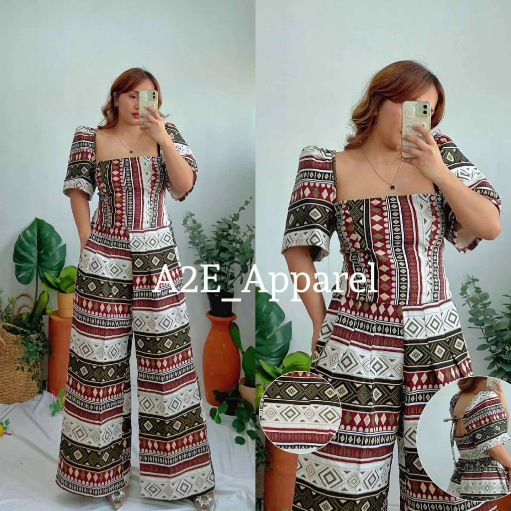 A2E | Jorita Inabel | Modern Filipiniana Terno Coordinates Top with ...