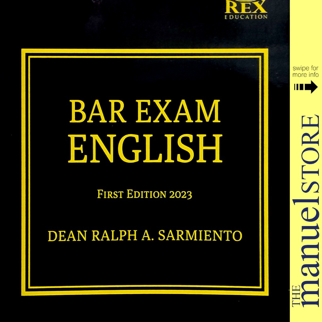 Sarmiento (2023/2024) Bar Exam English / Logic - by Dean Ralph A ...