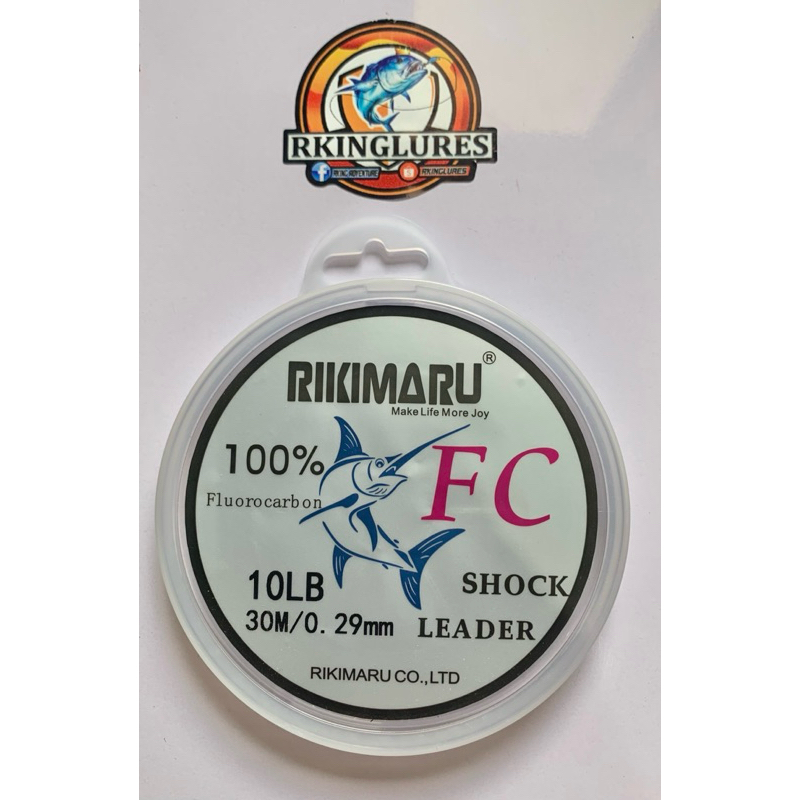RIKIMARU "Tuna Pure Fluoro" 100% Fluorocarbon 30m Rice White Shock ...