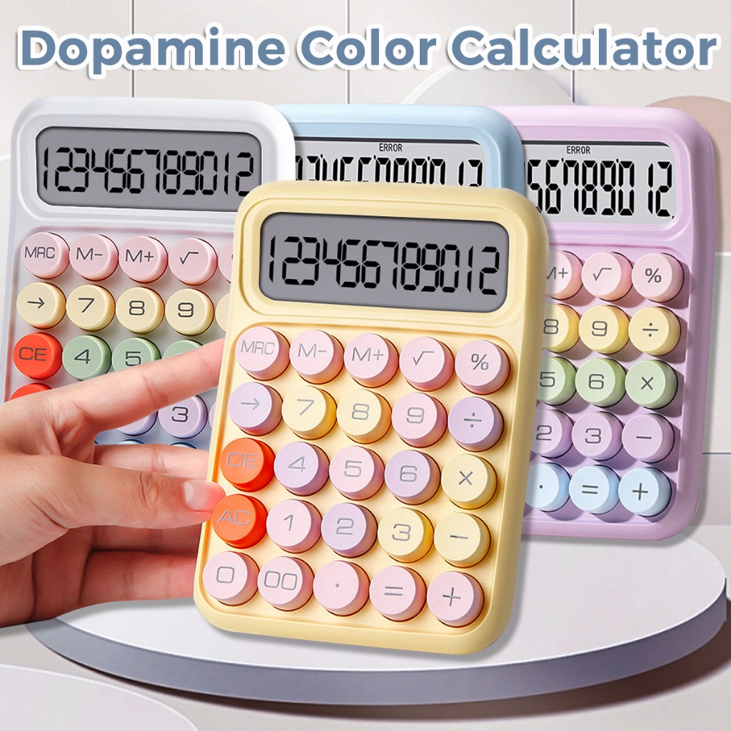 Dopamine Color Calculator 12 Digits Large Display Mechanical Keyboard ...