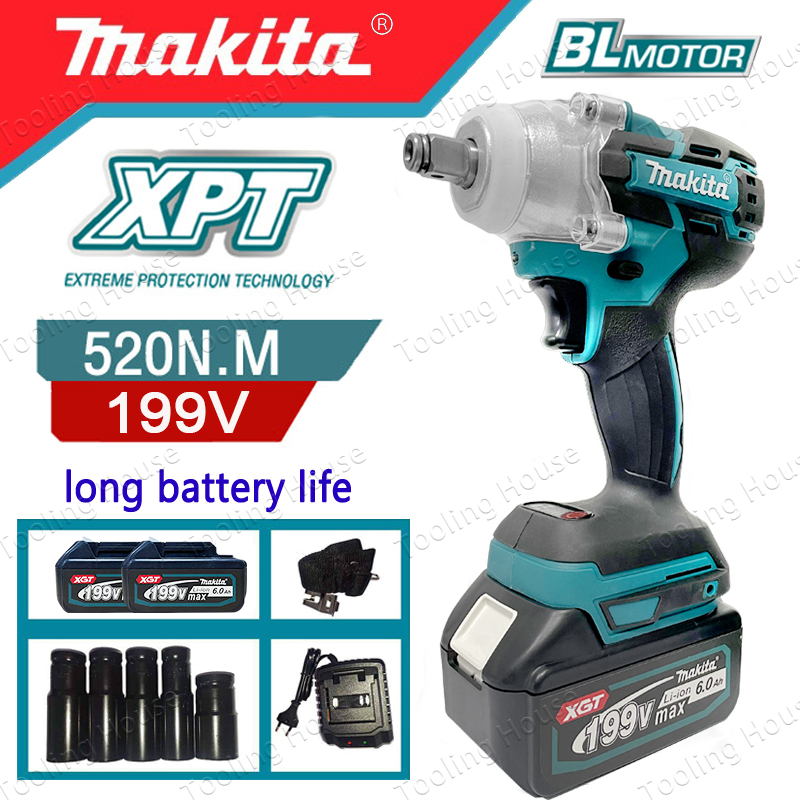 Impact Wrench Cordless Brushless Wrench Impact Gun Heavy Duty Plastic ...