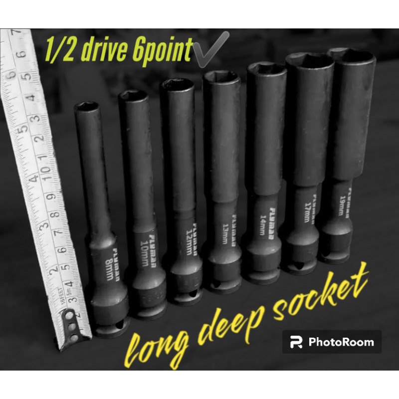 1/2 drive long deep socket ORIGINAL FLYMAN＊ | Shopee Philippines