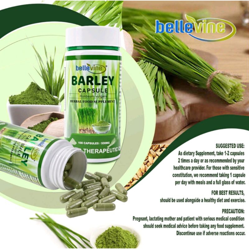 Organic Barley Herb 100's Capsule (FDA Approved) | Shopee Philippines