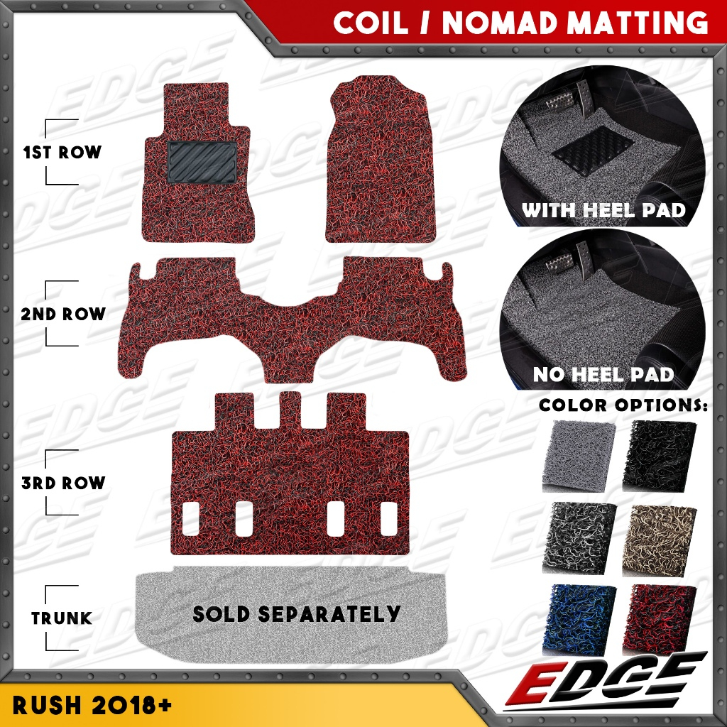 Coil Matting Toyota Rush 2016-2025 // nomad spaghetti car mat floor ...