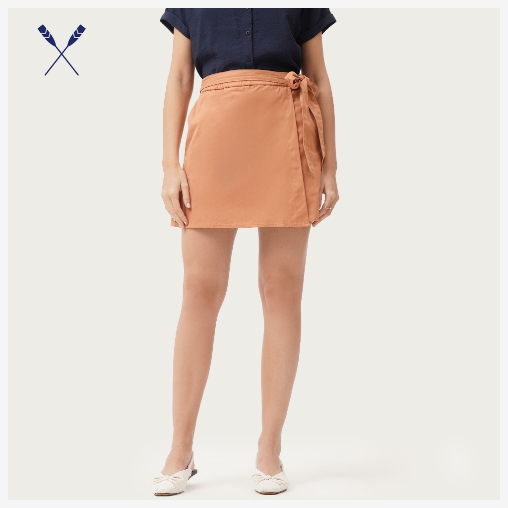Regatta Overlap Skirt With Tie Detail For Women (Navy Blue/Old Rose ...