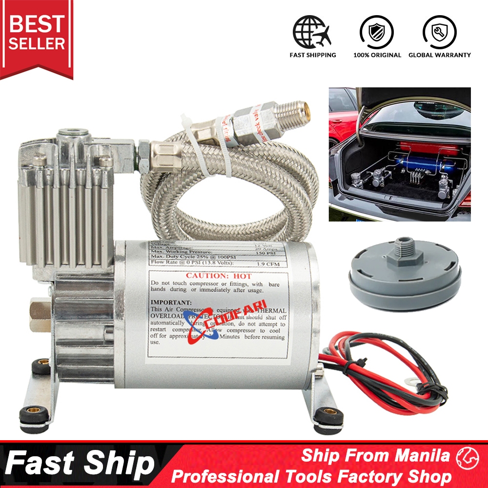 Universal DC 12V/24V 150 PSI Outlet 1/4 NPT Car Small Portable Air ...