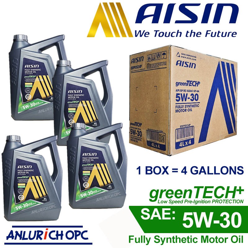 AISIN 5W-30 FULLY SYNTHETIC MOTOR OIL 1 BOX WHOLESALE 4PCS | Shopee ...