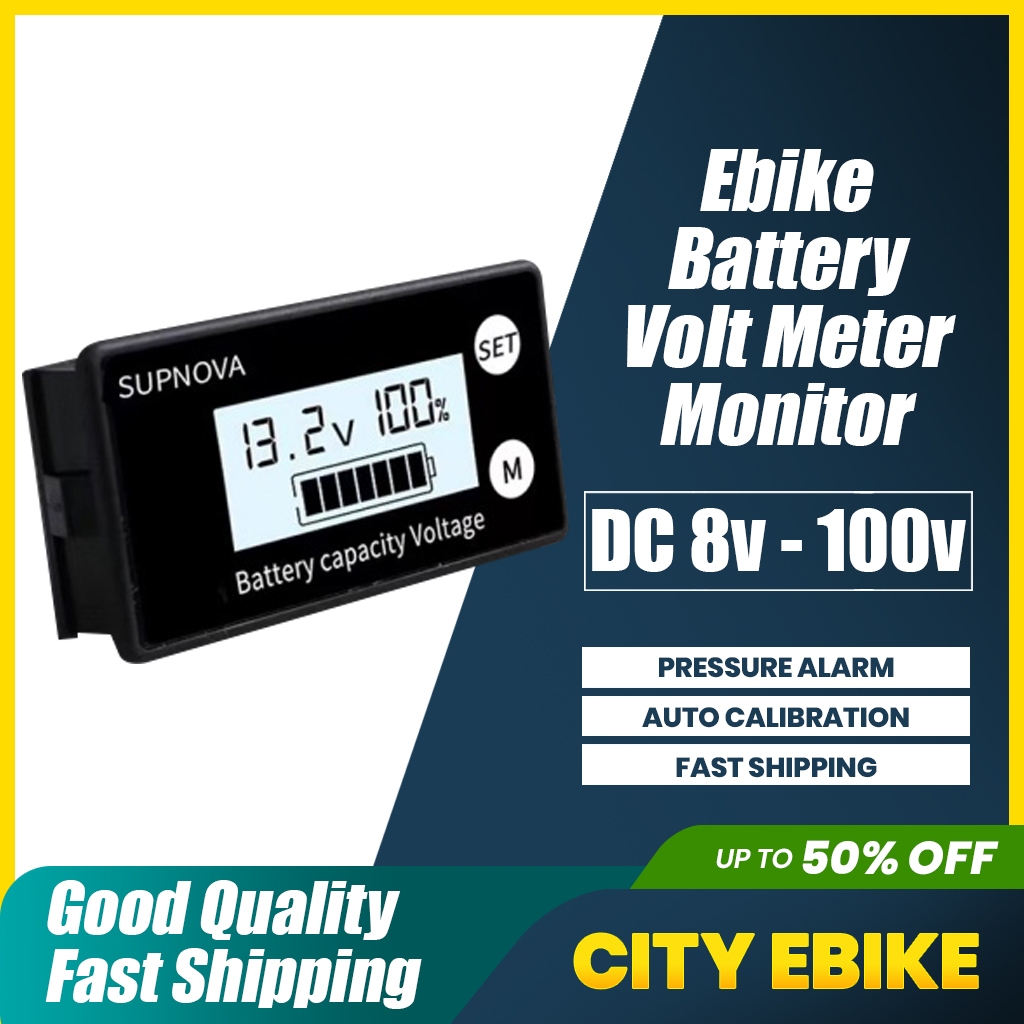 DC 8V-100V Battery Capacity Voltmeter Monitor Gauge Level Indicator ...
