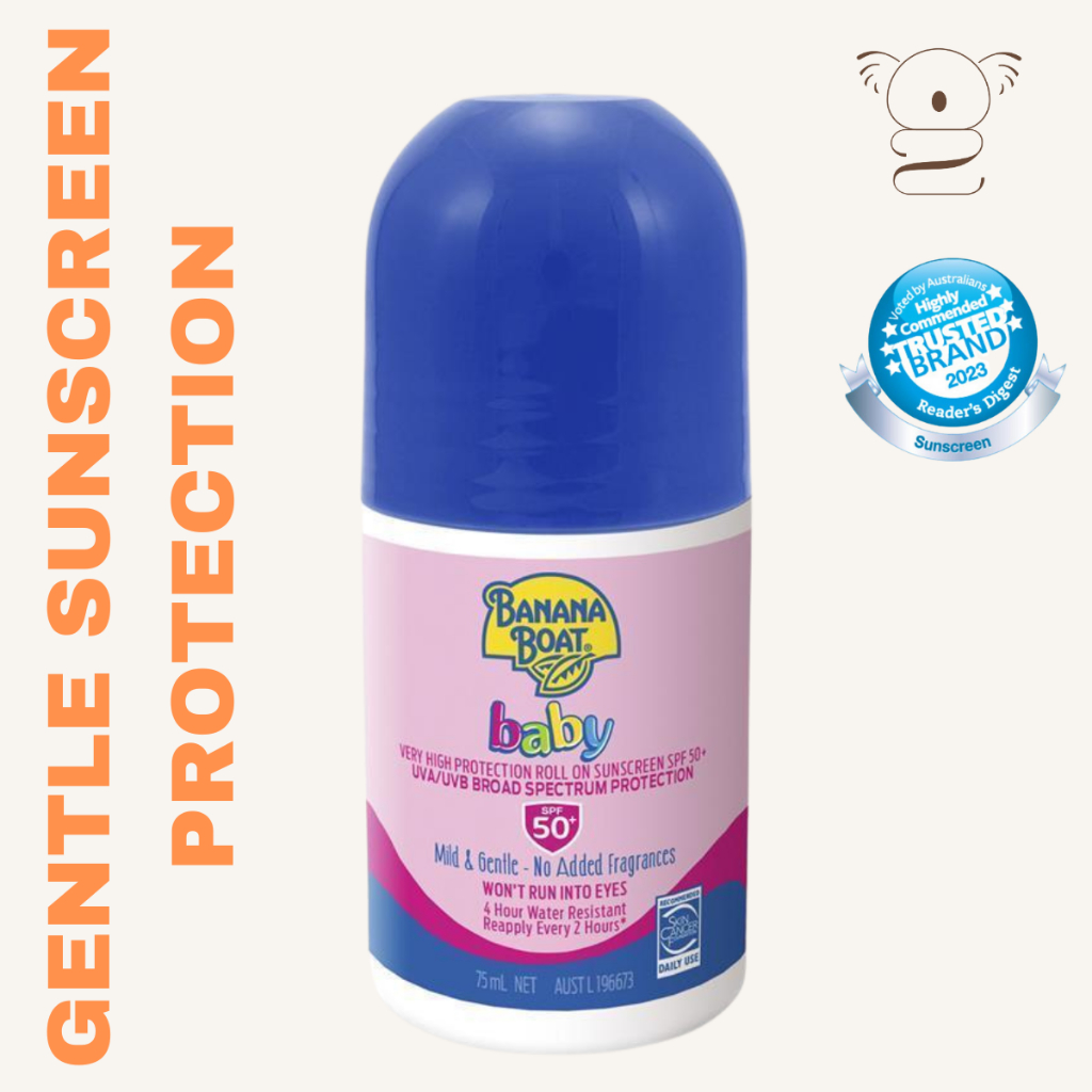Banana Boat Baby Roll On Sunscreen SPF 50+ UVA/UVB Sun Protection Water Resistant 75ml | Shopee ...