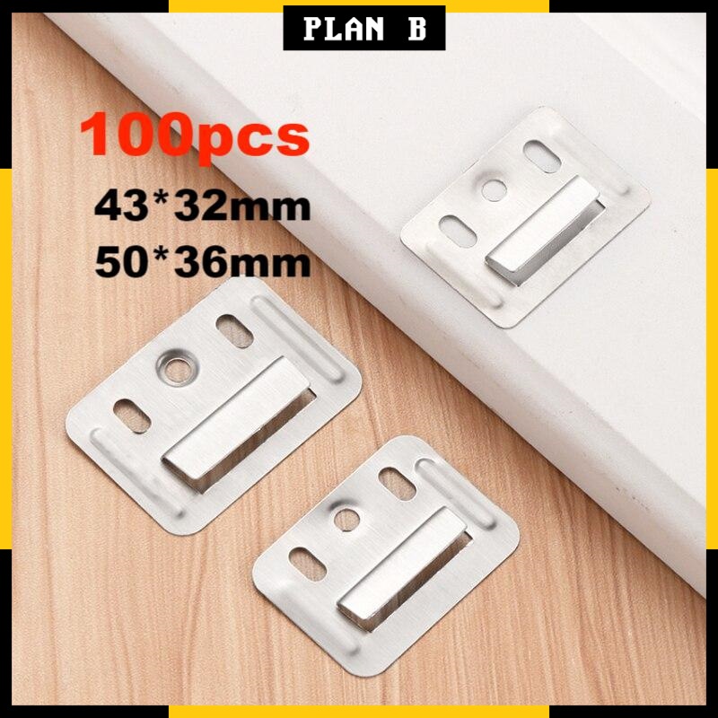100pcs Wall Board Clip Stainless Steel Wall Cladding Clip Metal Clip ...