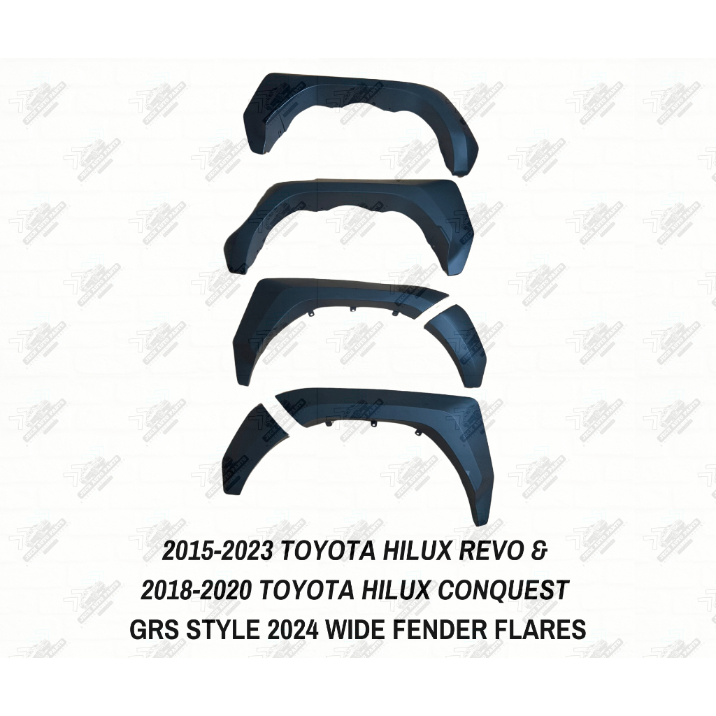 GR STYLE WIDE FENDER FLARES FOR TOYOTA HILUX REVO 2015-2023 AND HILUX ...