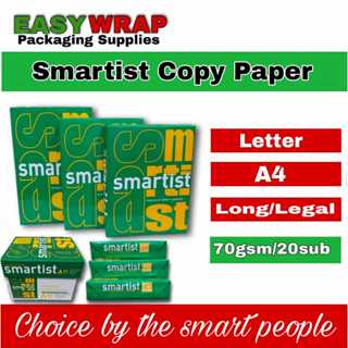 Copy/Bond Paper Smartist (Short,A4,Long) 500 sheets per ream Superwhite ...