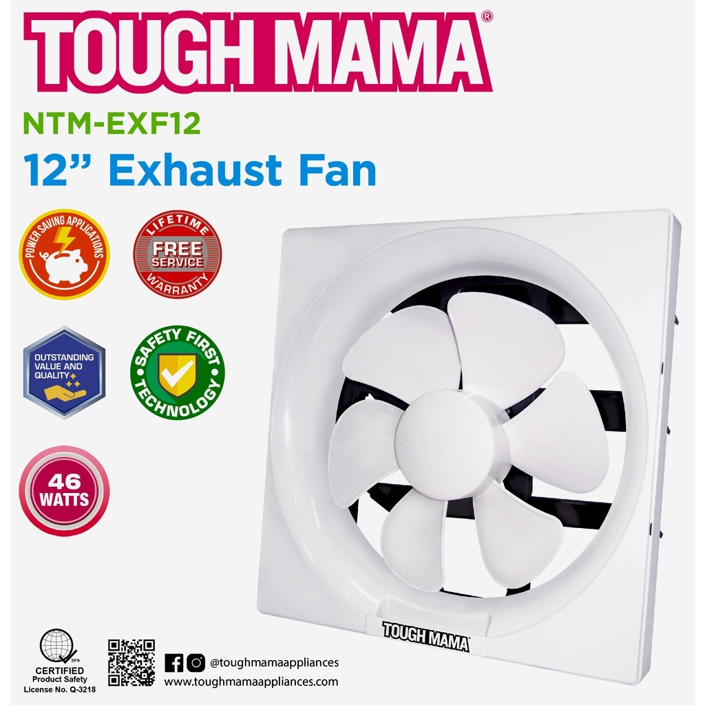 Tough Mama NTM-EXF Two-way Exhaust Electric Fan Powerful Reversible Air ...