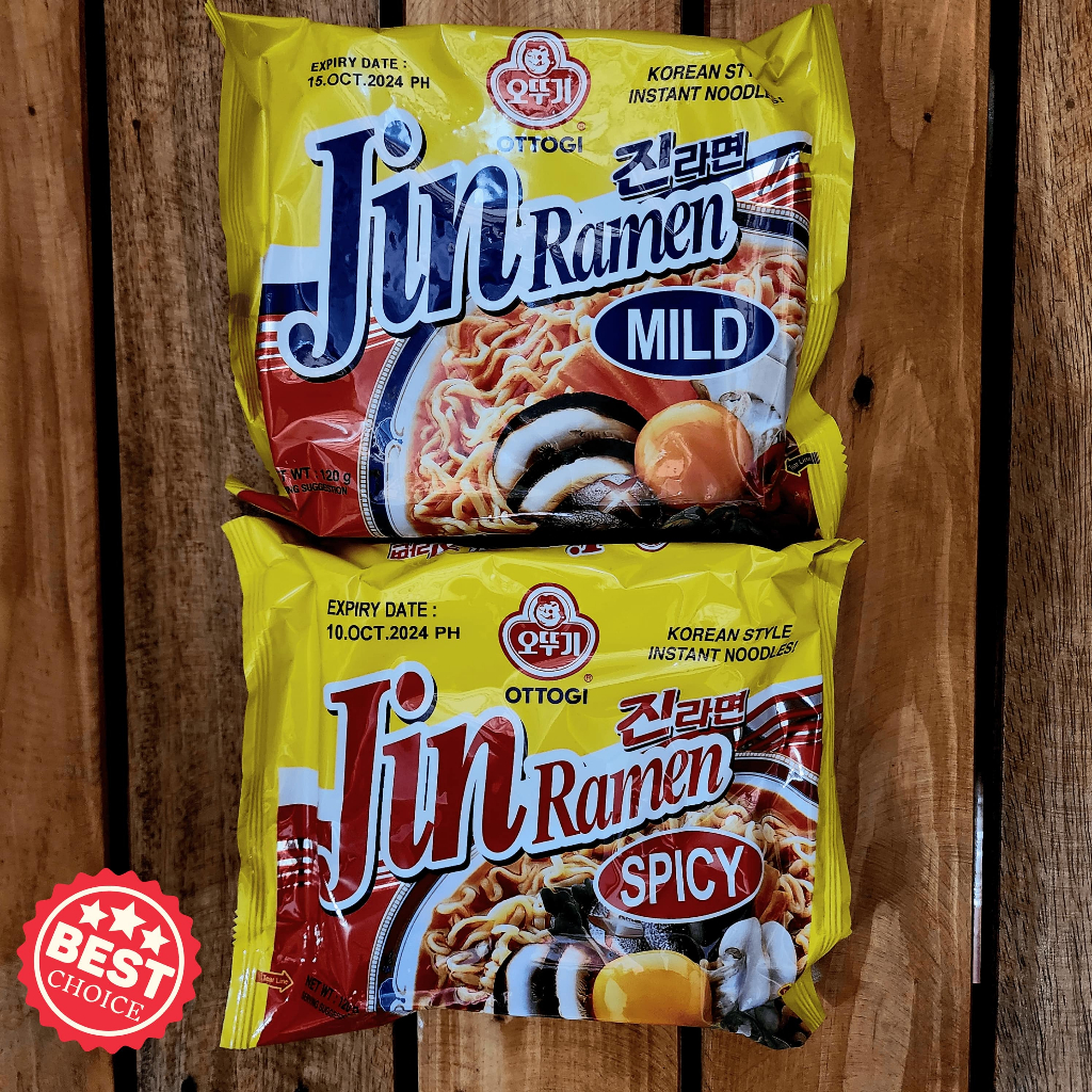 OTTOGI JIN RAMEN (MILD/SPICY) 1PC / MULTIPACK 5PCS 120g | Shopee ...