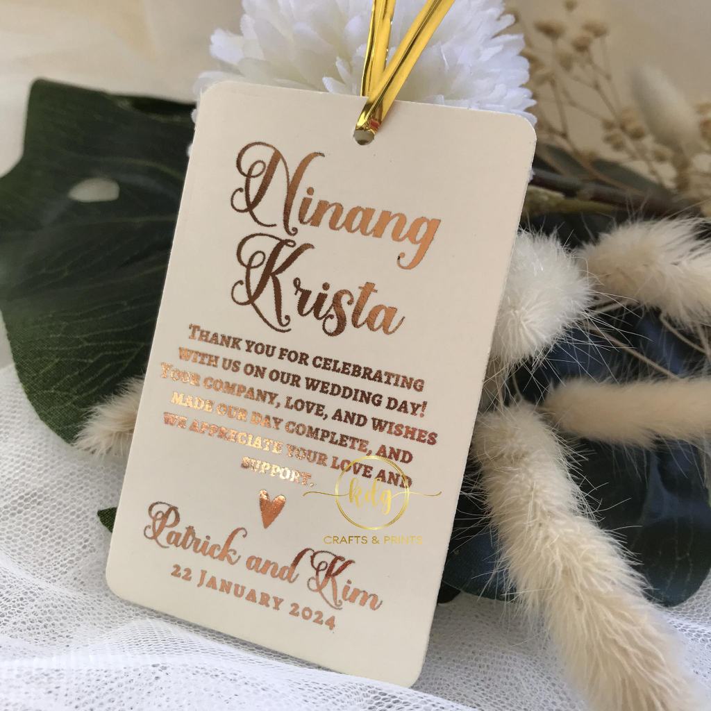 10 pcs - Cream Minimalist Thank You Gift Tags for Birthday / Debut ...