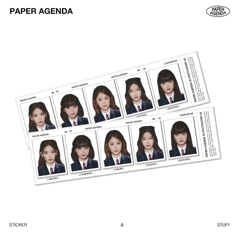 LESSERAFIM KPOP ID PHOTO STRIP - Waterproof Vinyl Sticker by Paper ...