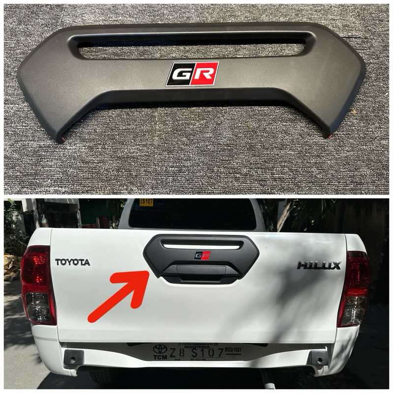 Toyota Hilux Revo Conquest GRS 2016 - 2025 Tailgate Cover GR Logo ...