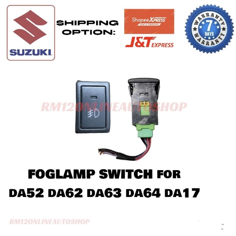FOGLAMP SWITCH FOR SUZUKI DA52 DA63 DA63 DA64V DA64W JAPAN SURPLUS ...
