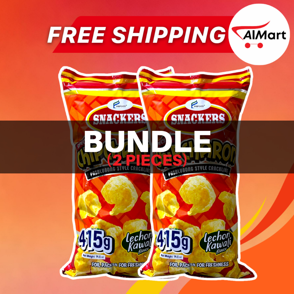 BUNDLE! (2 PCS) SNACKERS CHIPCHARON LECHON KAWALI (415 GRAMS) | Shopee ...