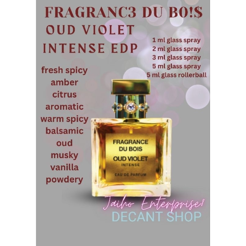 Sample Bottles Authentic Niche Perfume Collection Fragrance$ du Bois ...