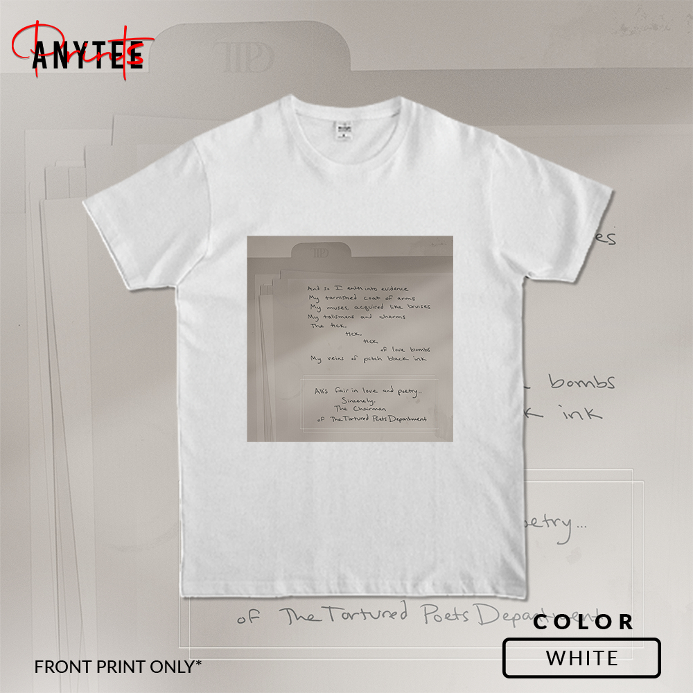 The Tortured Poets Department - Taylor Swift Album 100% Cotton Shirt Unisex D2 | Anytee | Shopee ...