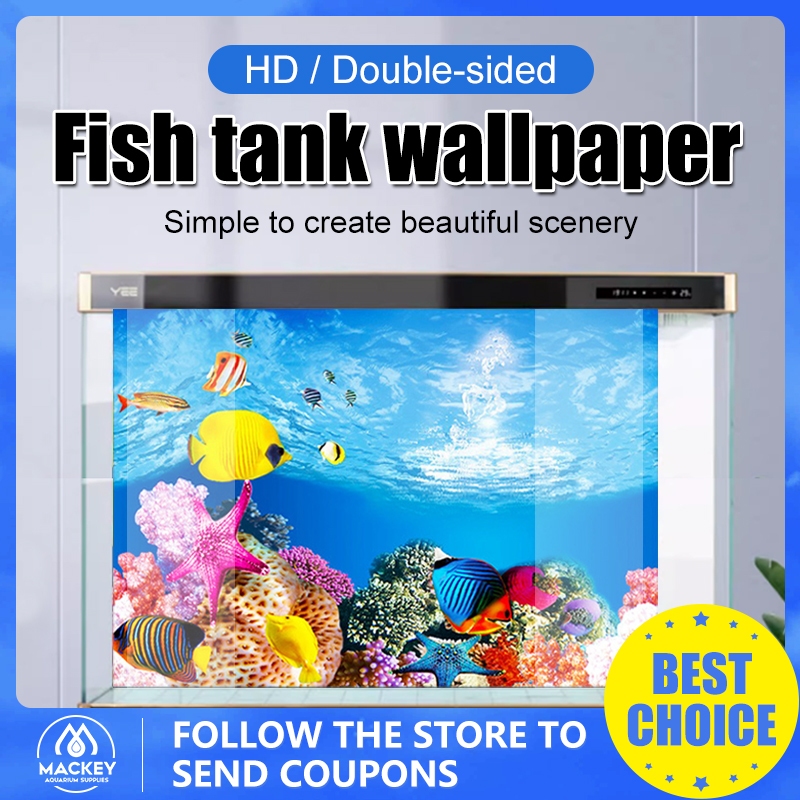 Fish Tank Stickers Three-dimensional High-definition Double-sided Tank ...