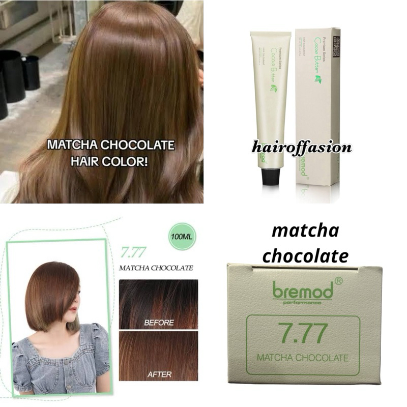 Bremod hair color 7.77 Matcha Chocolate hair dye | Shopee Philippines
