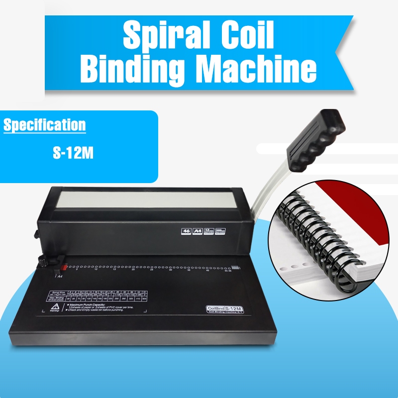 A4 Size Coil Spiral Binding Machine 4:1 Pitch Manual Binder Machine | Shopee Philippines