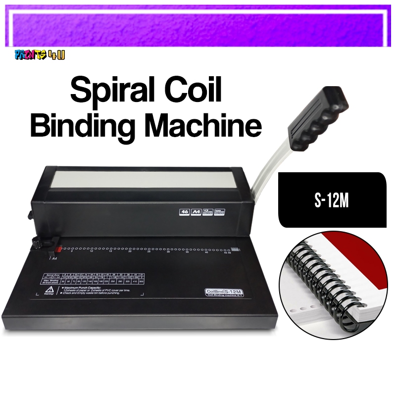 Spiral Binding Machine Q-S12M A4 Size Heavy Duty Bin Manual Binder ...