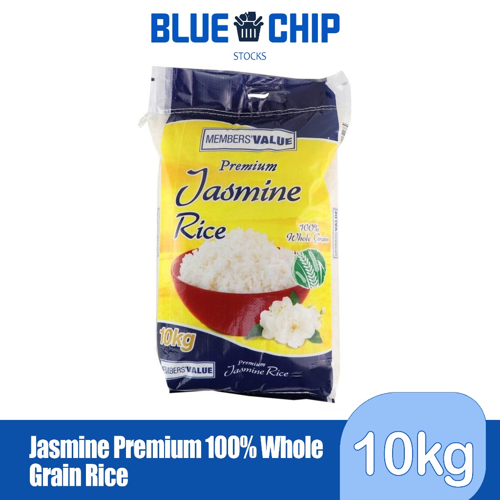 Blue Chips Stocks Jasmine Premium 100% Whole Grain Rice 10kg | Shopee ...
