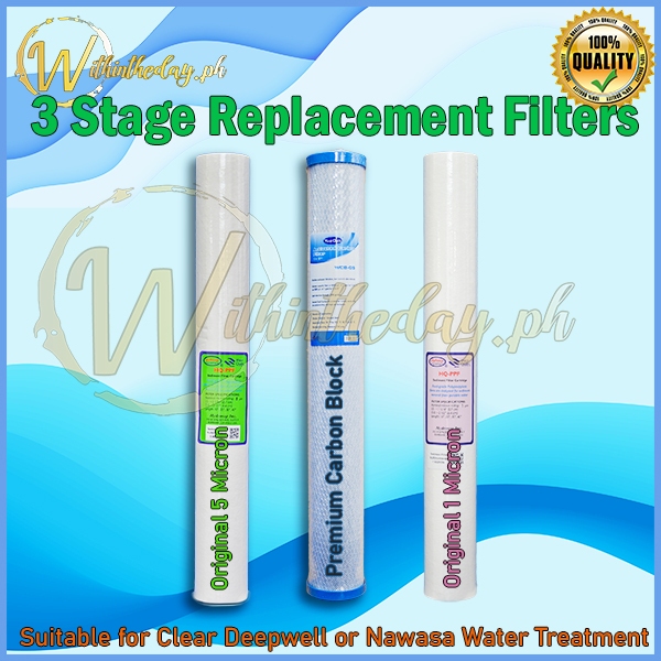 3 Stage Replacement for City treatment Hydrosep Water Filters 20 inch ...