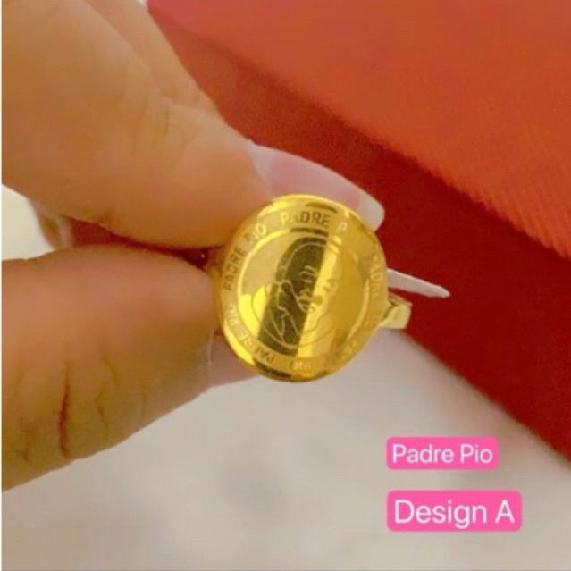 PADRE PIO Ring st Benedict Ring Mama Mary Ring Rotated Padre pio Ring ...