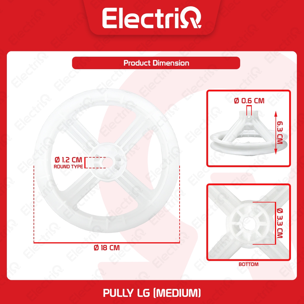 Electriq Pulley for Washing Machine Parts Replacement Washing Machine ...