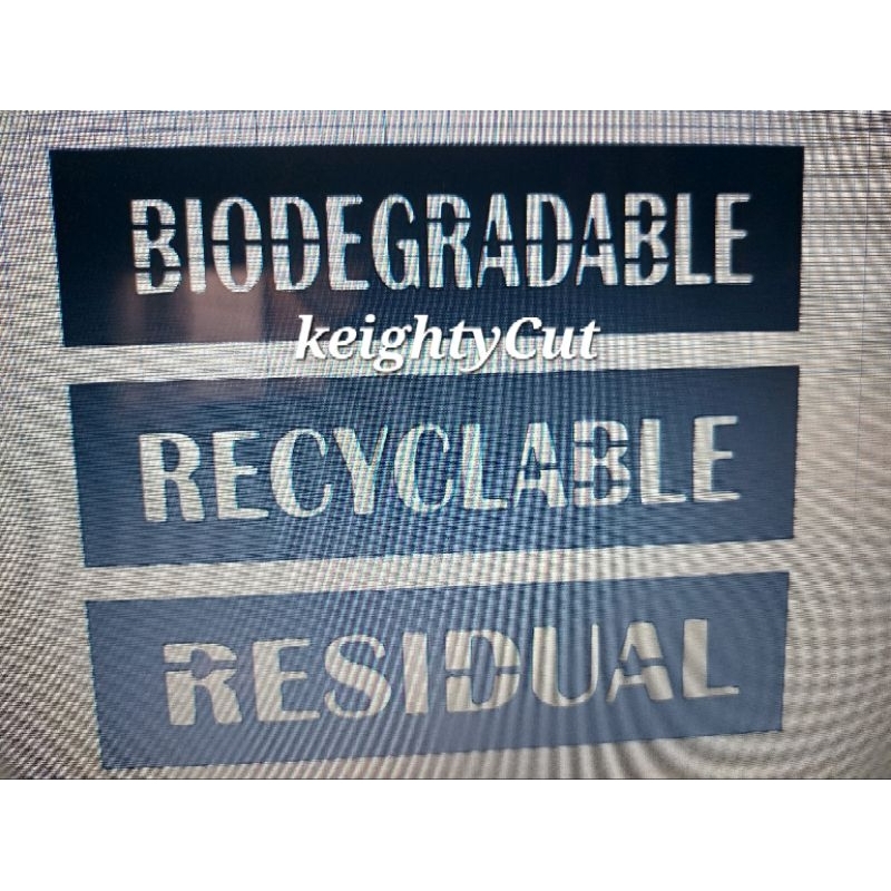 3PCS TRASH BIN REUSABLE PLASTIC STENCIL BIODEGRADABLE RECYCLABLE ...