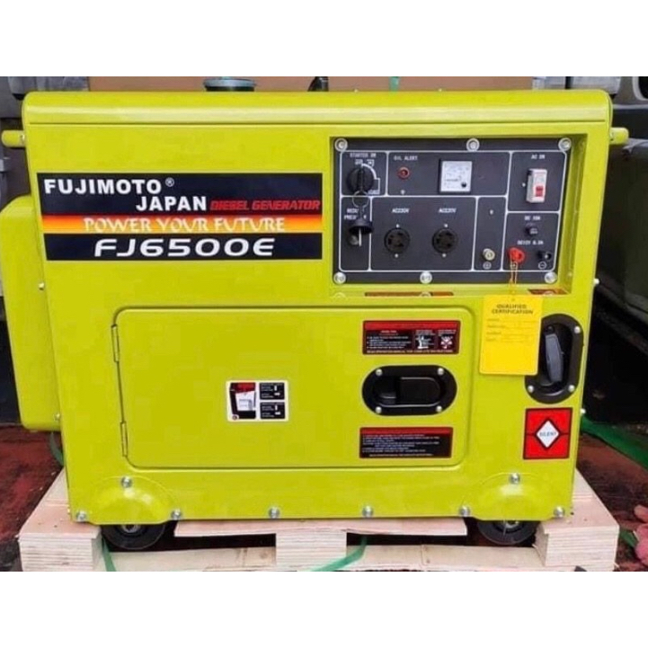 Brand New FUJIMOTO DIESEL GENERATOR SILENT TYPE 6.5KVA FJ6500E | Shopee Philippines