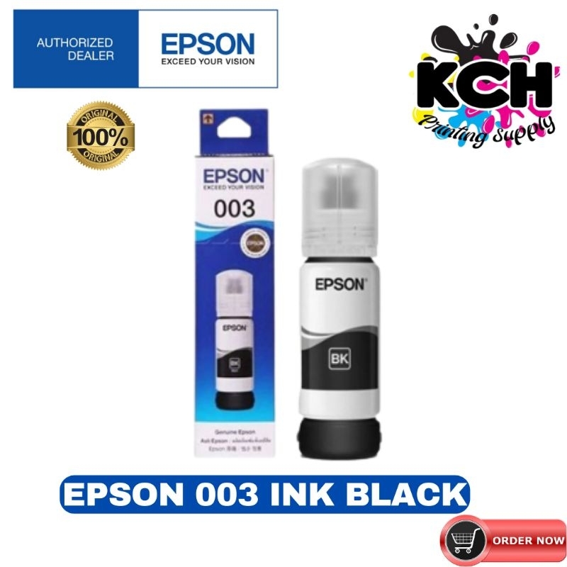 100% ORIGINAL GENUINE Epson 003 Inks 65ml (Black, Cyan, Magenta, Yellow ...