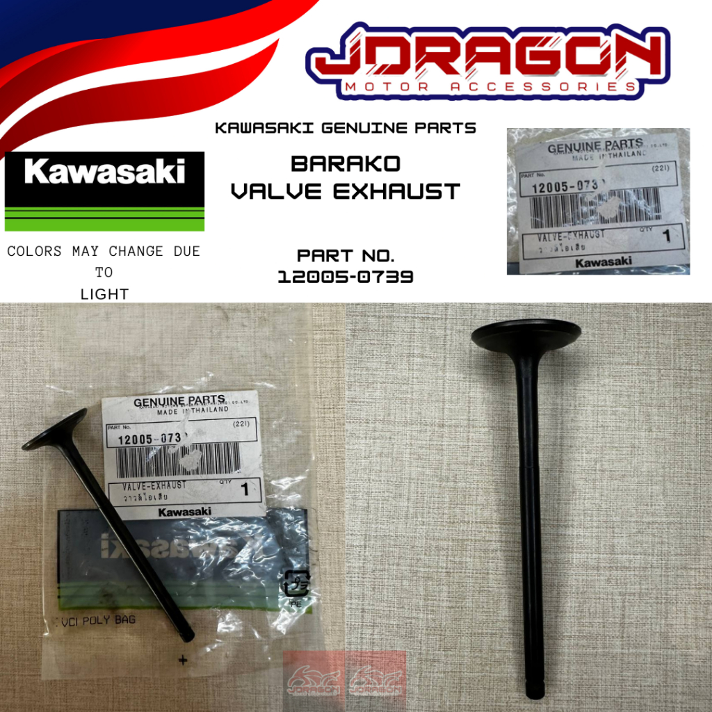 EXHAUST VALVE (KAWASAKI BARAKO 1&2) GENUINE 12005-0739 | Shopee Philippines