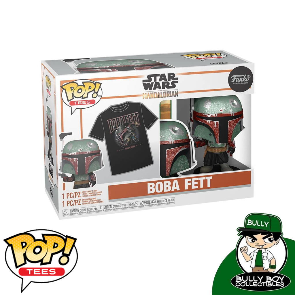 Funko POP! and Tee Boxset: Star Wars - Boba Fett METALLIC | Shopee ...