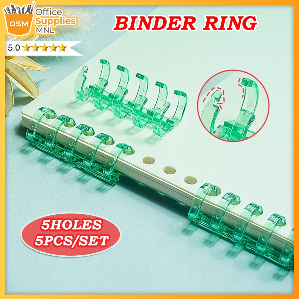 5pcs Binder Ring 5 Holes Plastic Ring | Binding Spines Combs 80-60 ...
