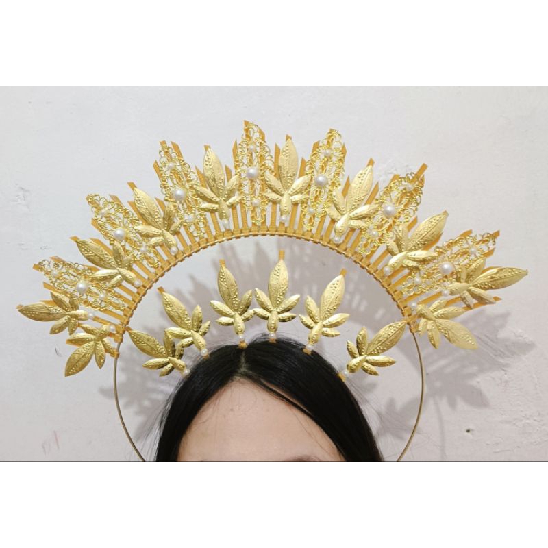 crown headpiece, halo crown, headdress, saint headdress | Shopee ...