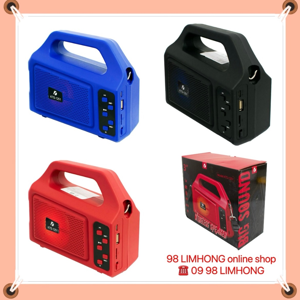 Speaker KTS-1251 Wireless Speaker With Solar | Shopee Philippines