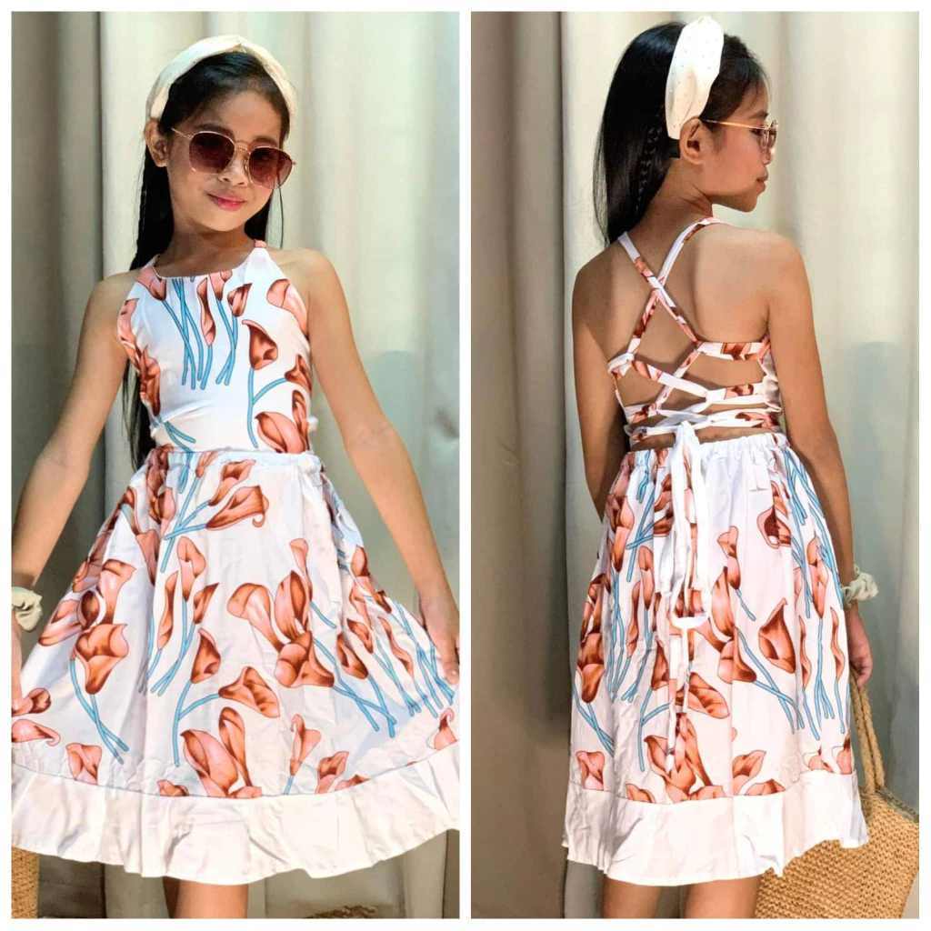 BEST SELLER Kids dress fit 6-12 years old/BACKLESS KIDS DRESS | Shopee ...