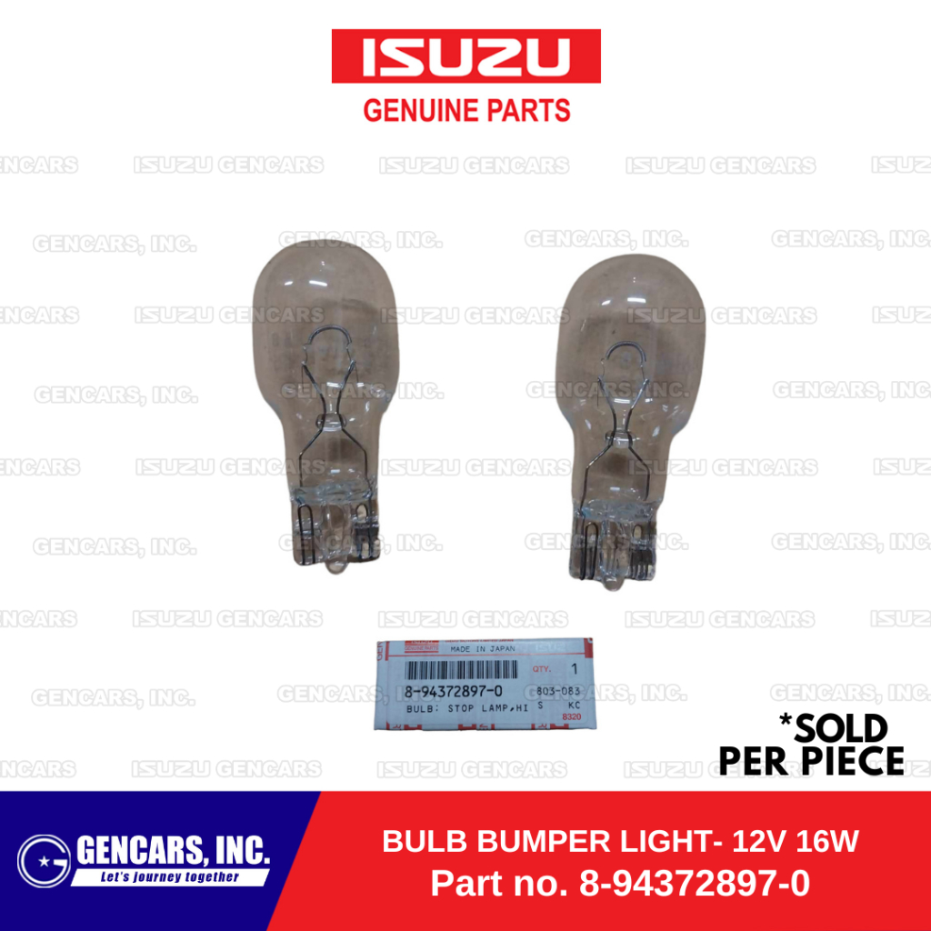 Isuzu Bulb Bumper Lamp for Mux 2015-2023 (8943728970) (Genuine Parts ...